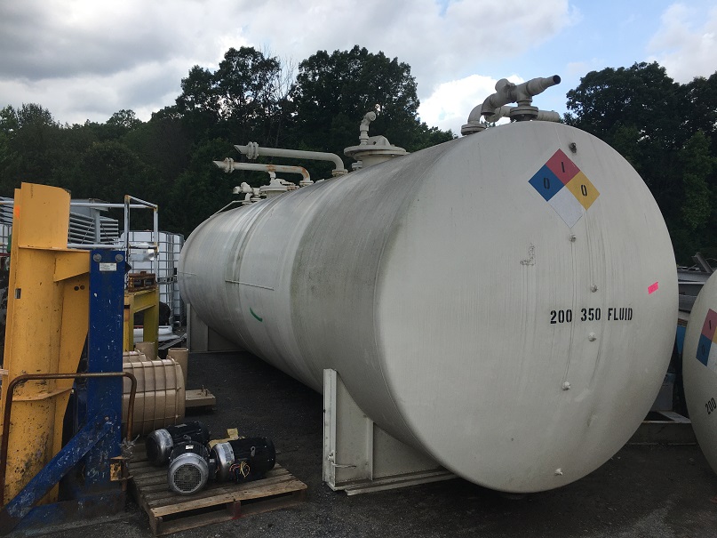 Used approximately 9,000 gallon carbon steel horizontal storage tank ...